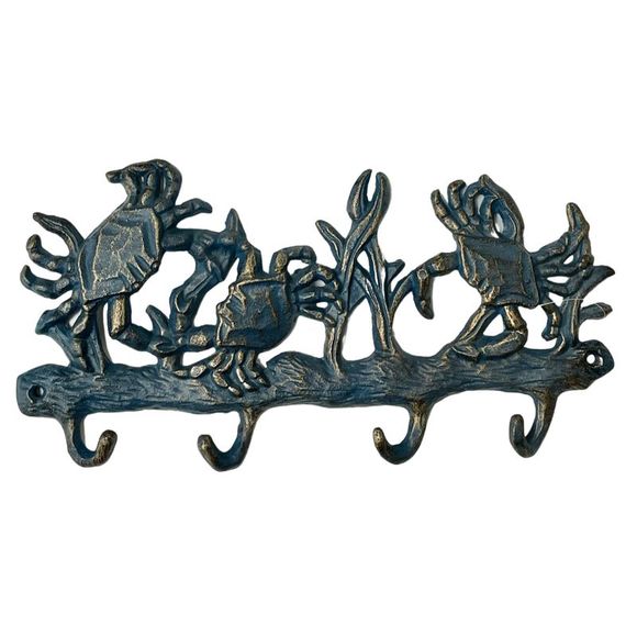 Mary B Decorative Art | Wall Decor | Blue Crabs Key Rack Wall Mount ...